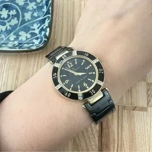 Anne Klein | Accessories | Anne Klein Ladies Gold Tone Black Ceramic ...